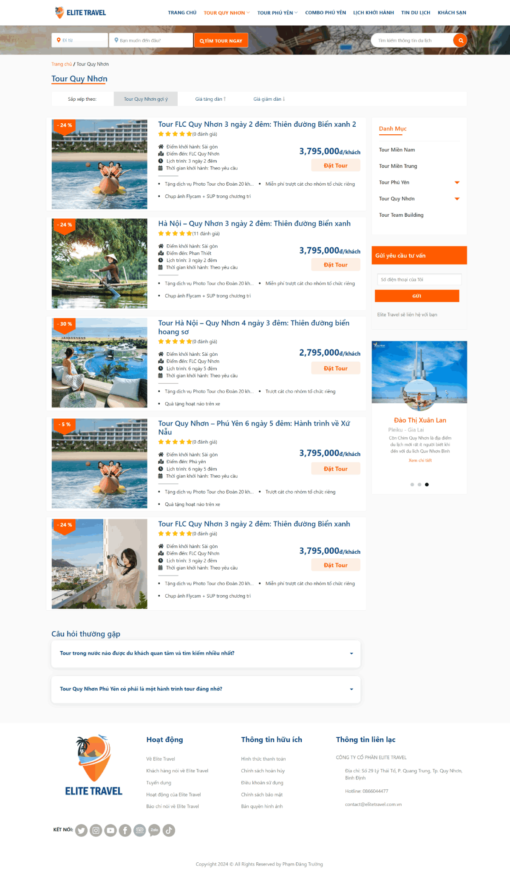 Theme du lịch , theme book Tour , Theme đặt Tour du lịch